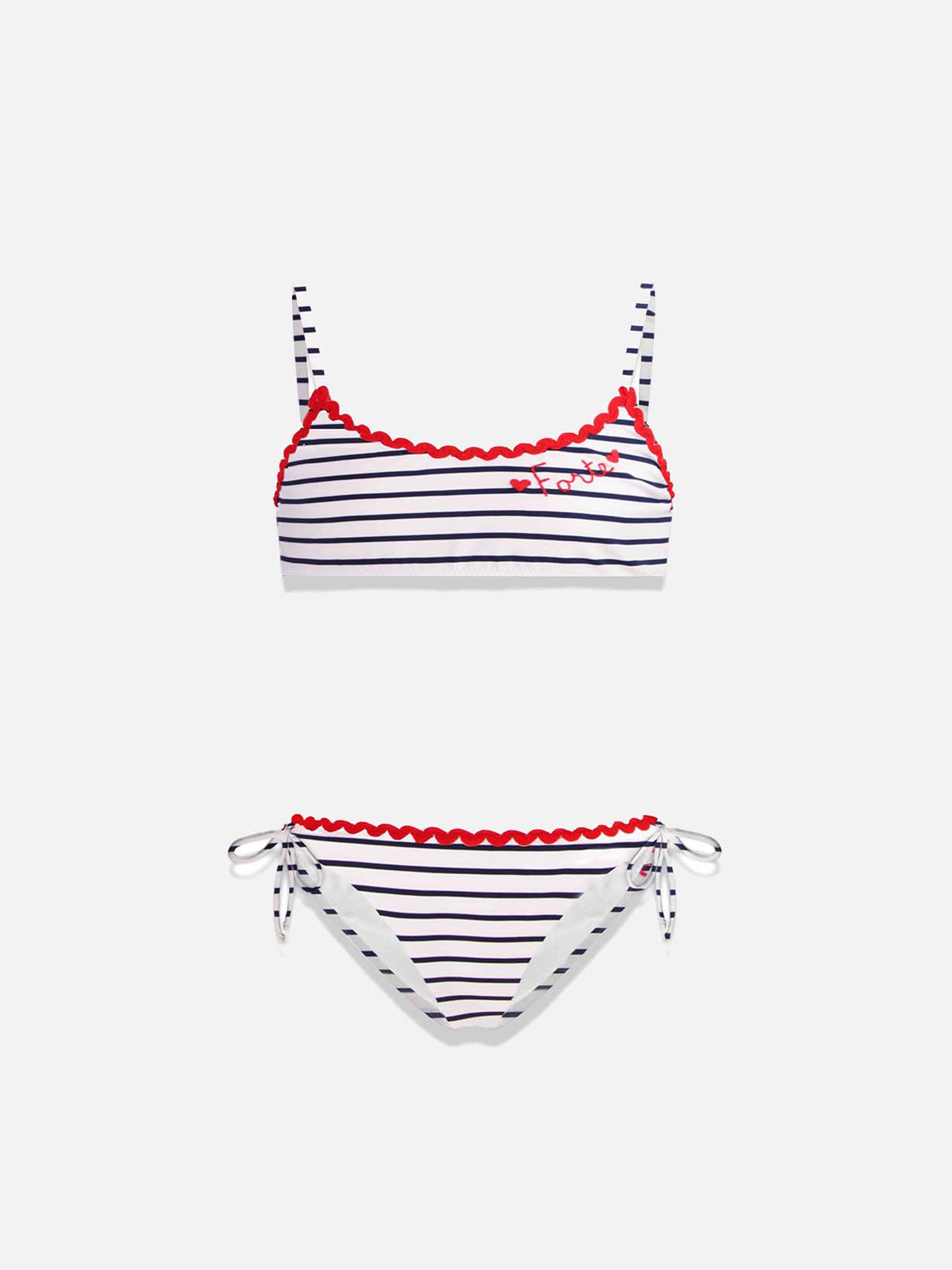 Girl Bikini Swimsuit With Forte Embroidery Mc2 Saint Barth