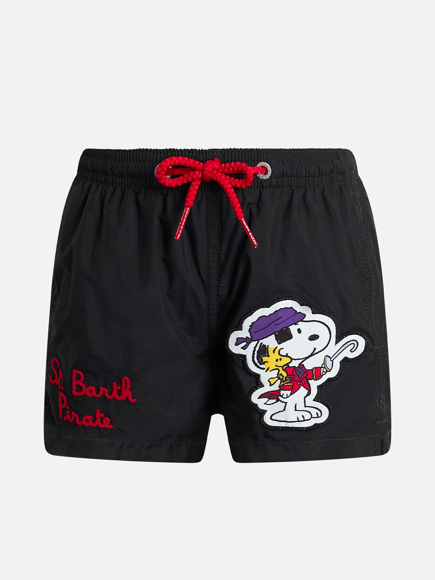 Boy mid-length Haiti swim-shorts with Snoopy placed print and embroide ...