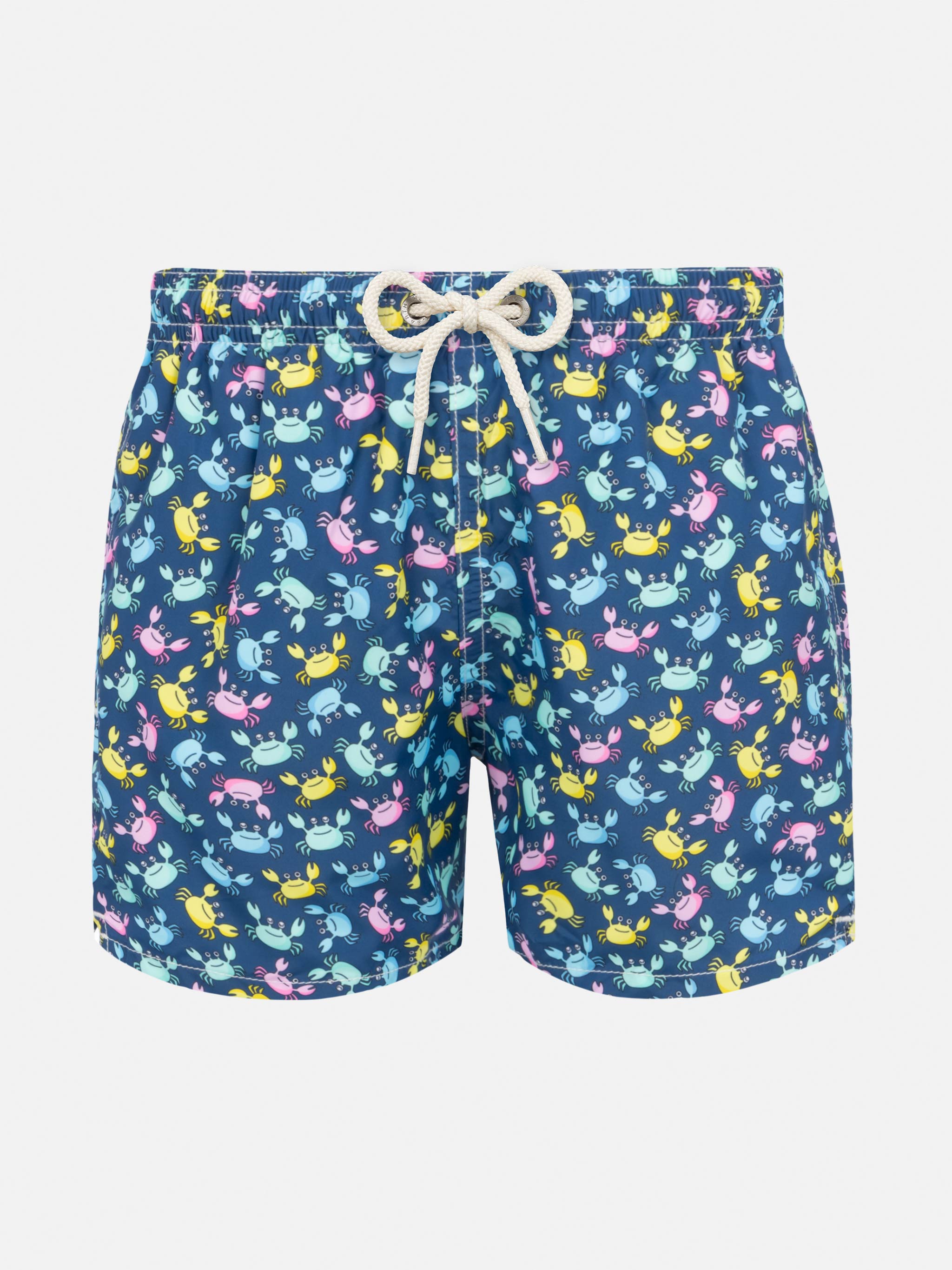 Jean Lighting lightweight fabric swim shorts with multicolor crab prin ...