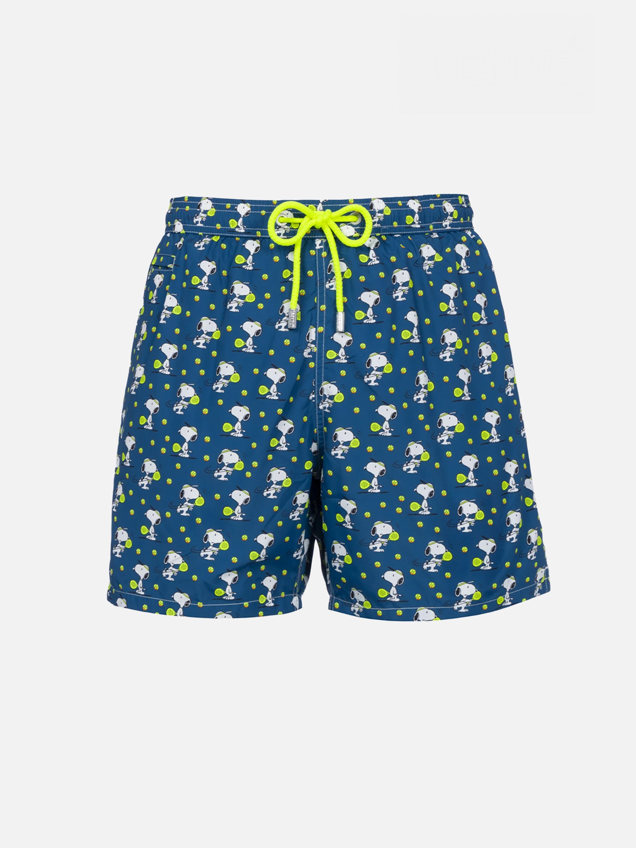 Man Lighting Mid-Length Swim Shorts with Snoopy Padel Print | Quick ...